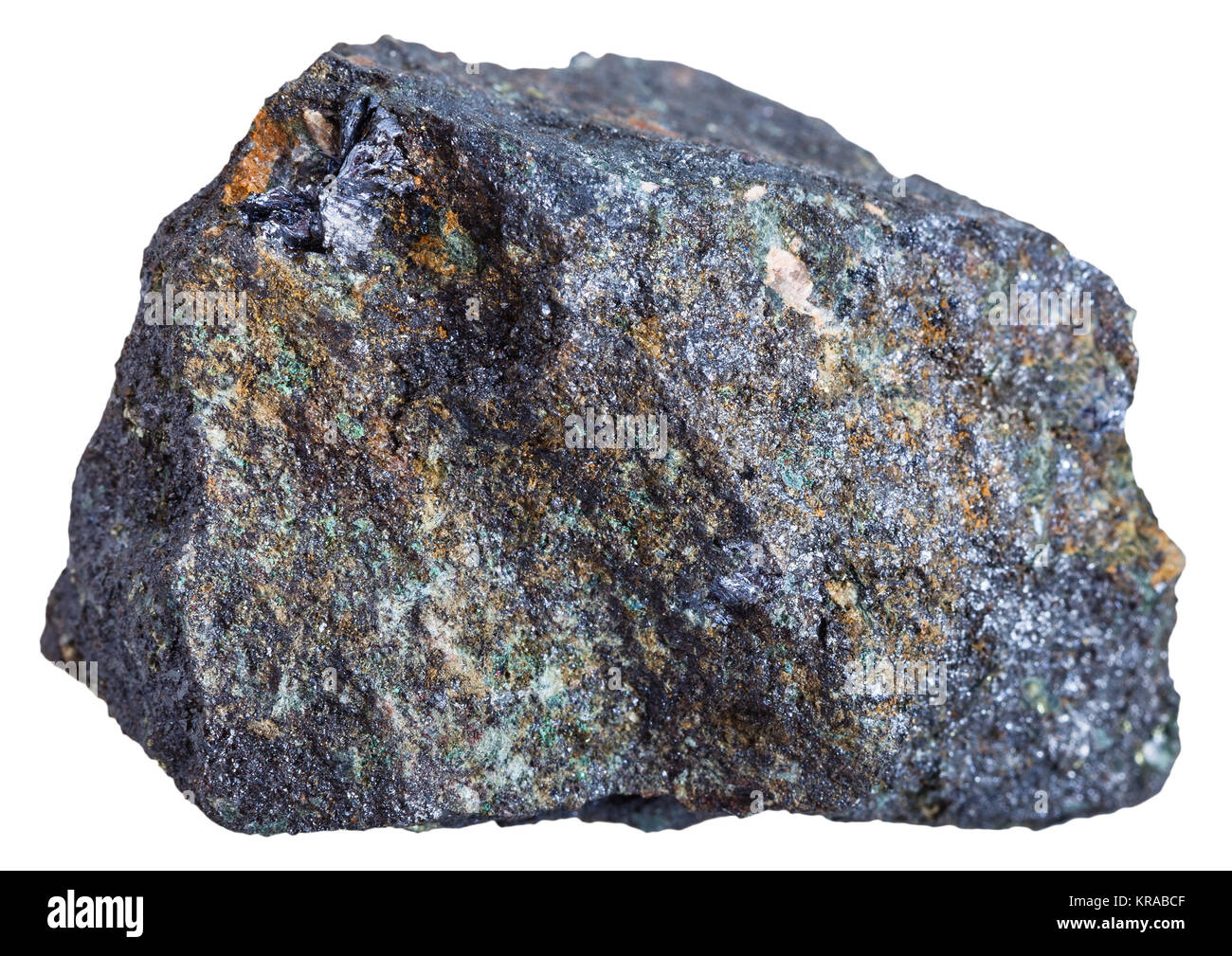 Molybdenite rock isolated on white Stock Photo - Alamy
