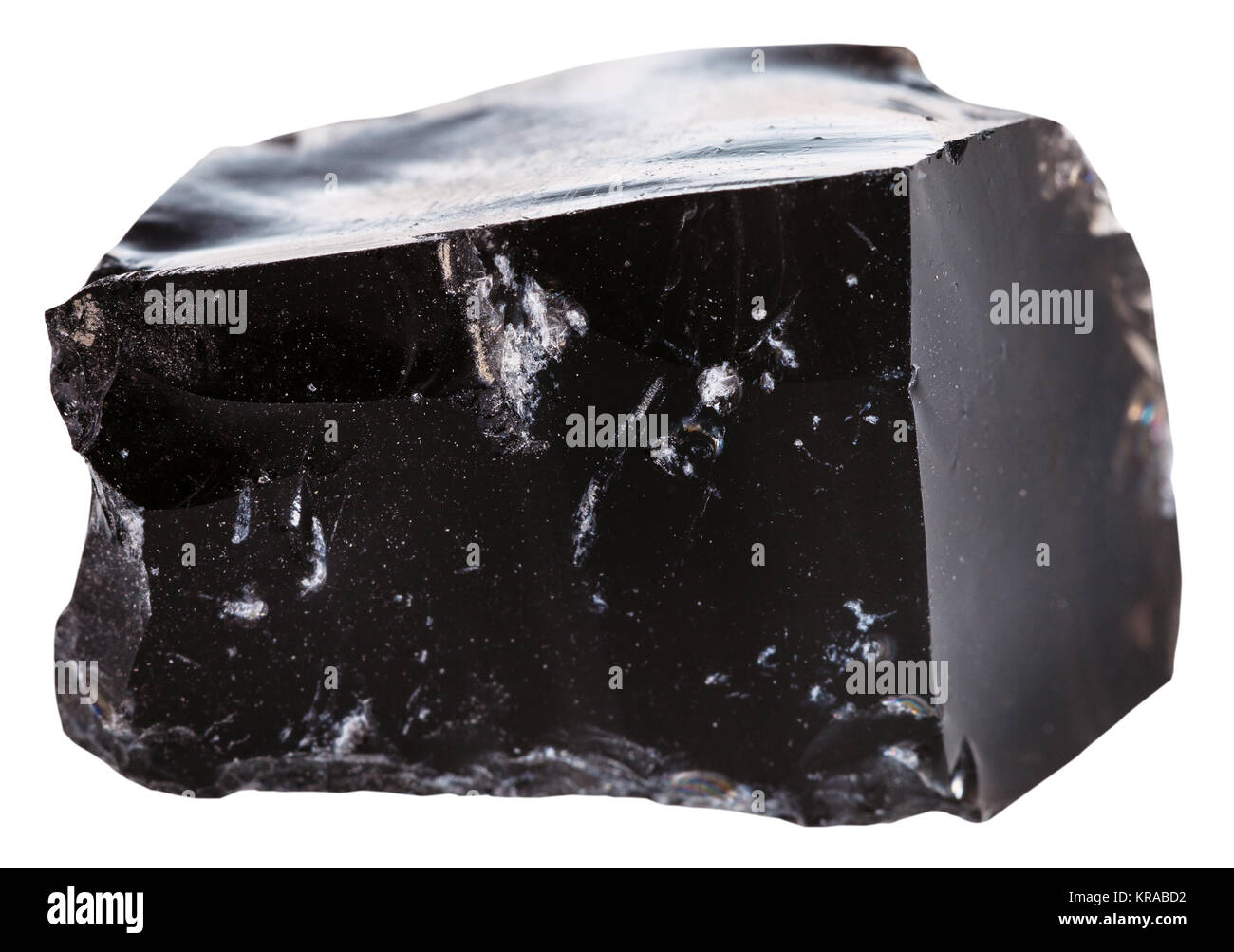 black obsidian (volcanic glass) stone isolated Stock Photo - Alamy