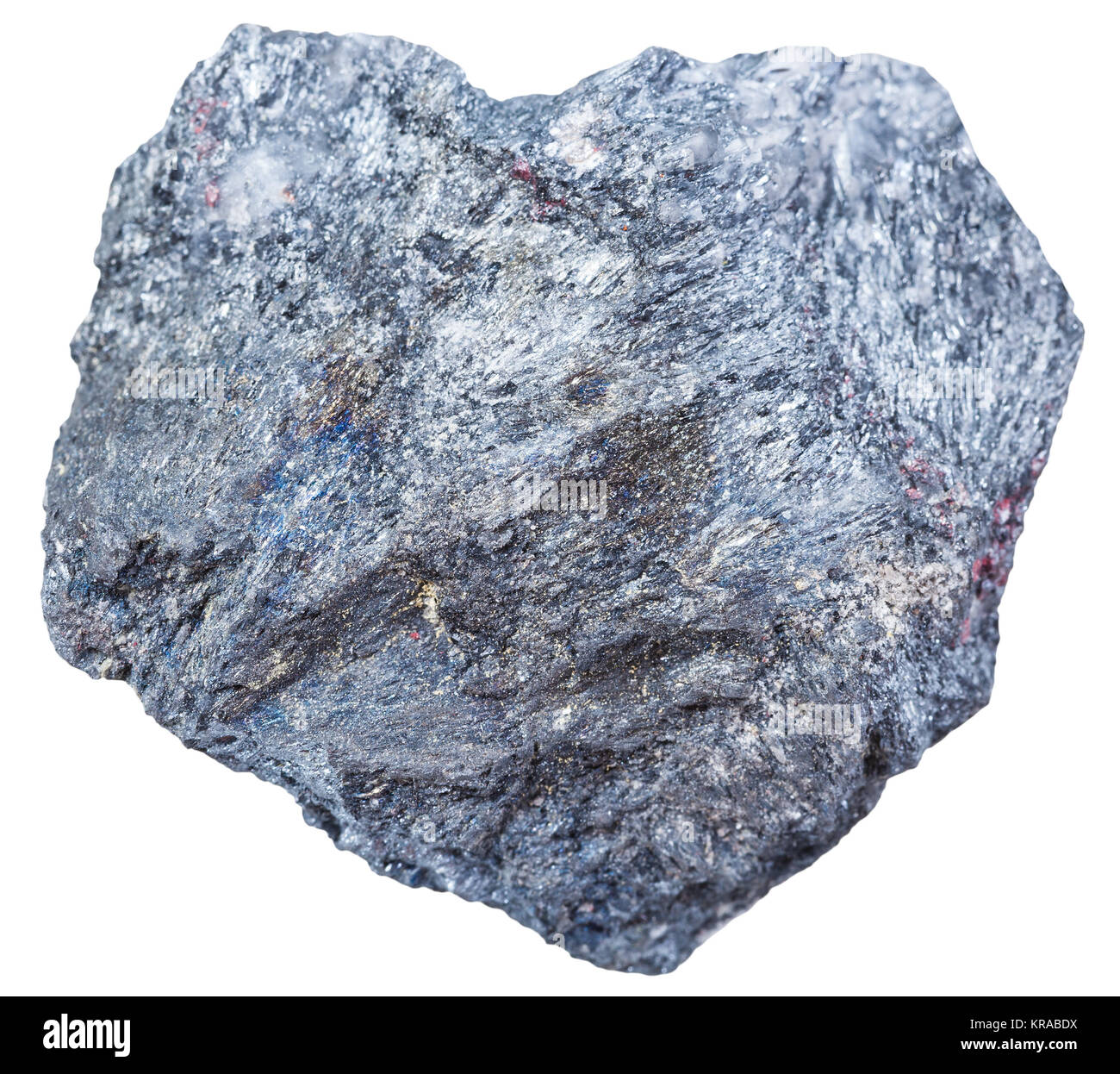 antimony ore stone (Stibnite, antimonite) isolated Stock Photo - Alamy