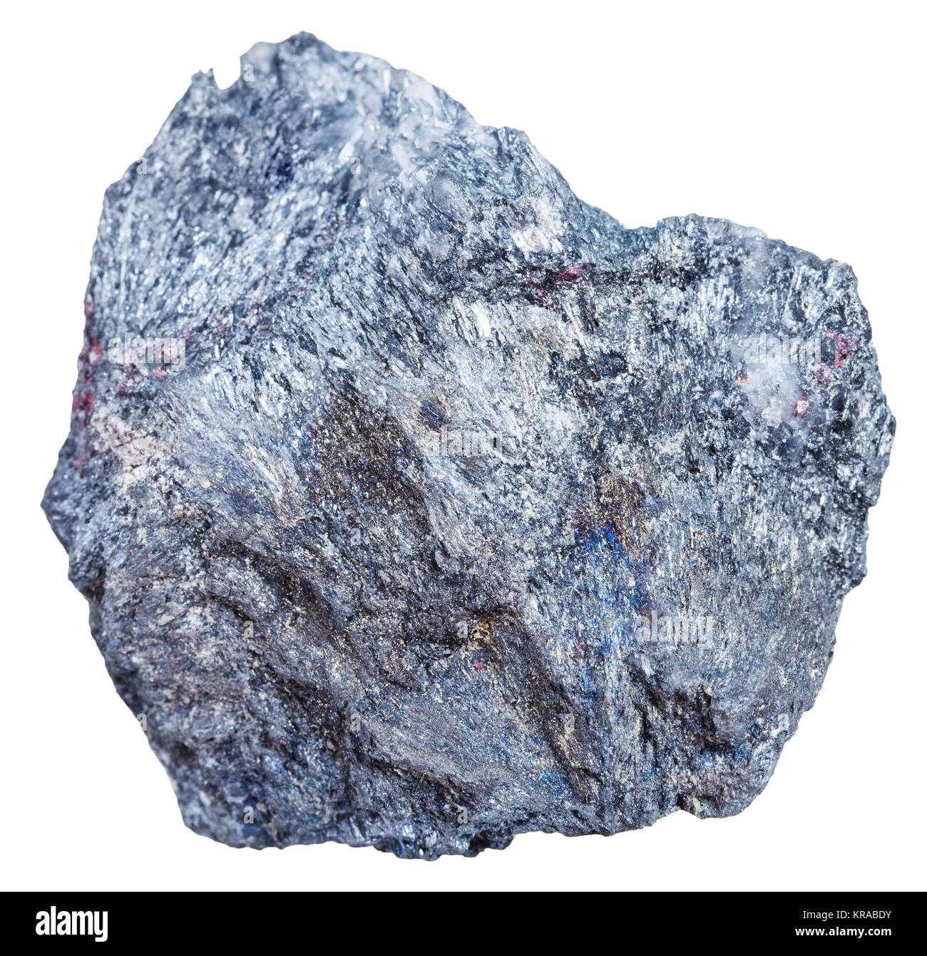 antimony ore rock (Stibnite, antimonite) isolated Stock Photo - Alamy
