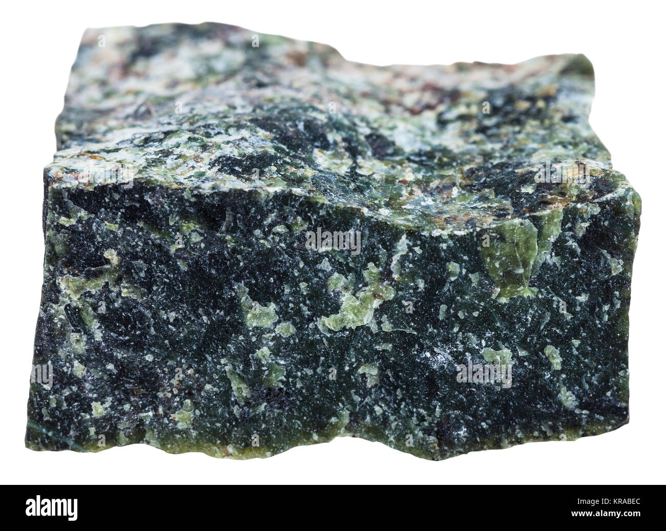 natural Dunite (olivinite) mineral isolated Stock Photo - Alamy