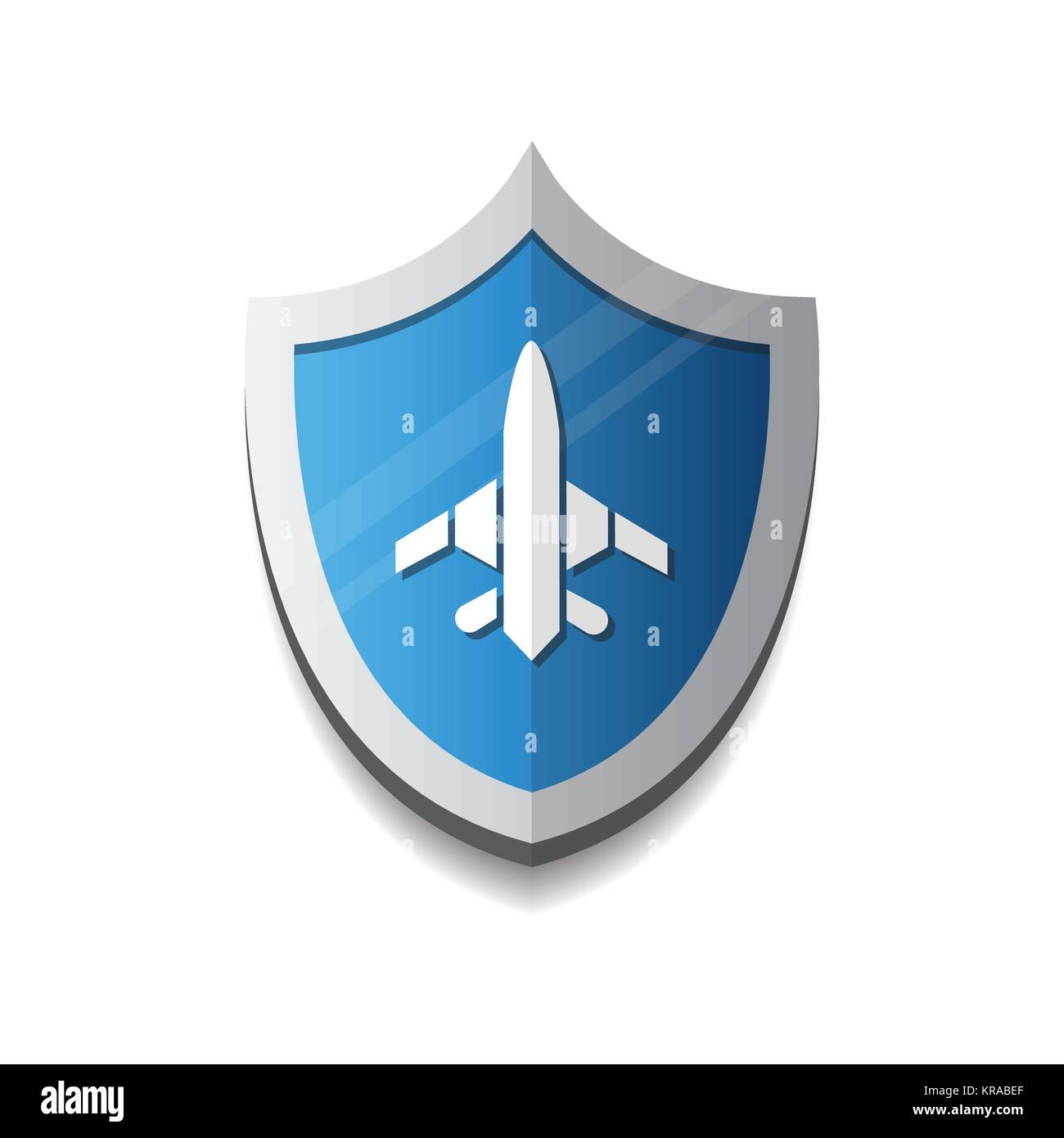 Air Flight Company Logo Plane On Shield Icon Stock Vector Image & Art ...