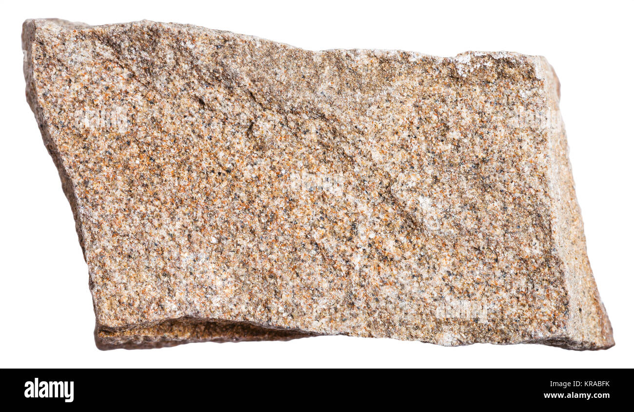 Arenite (polymictic Sandstone) stone isolated Stock Photo - Alamy