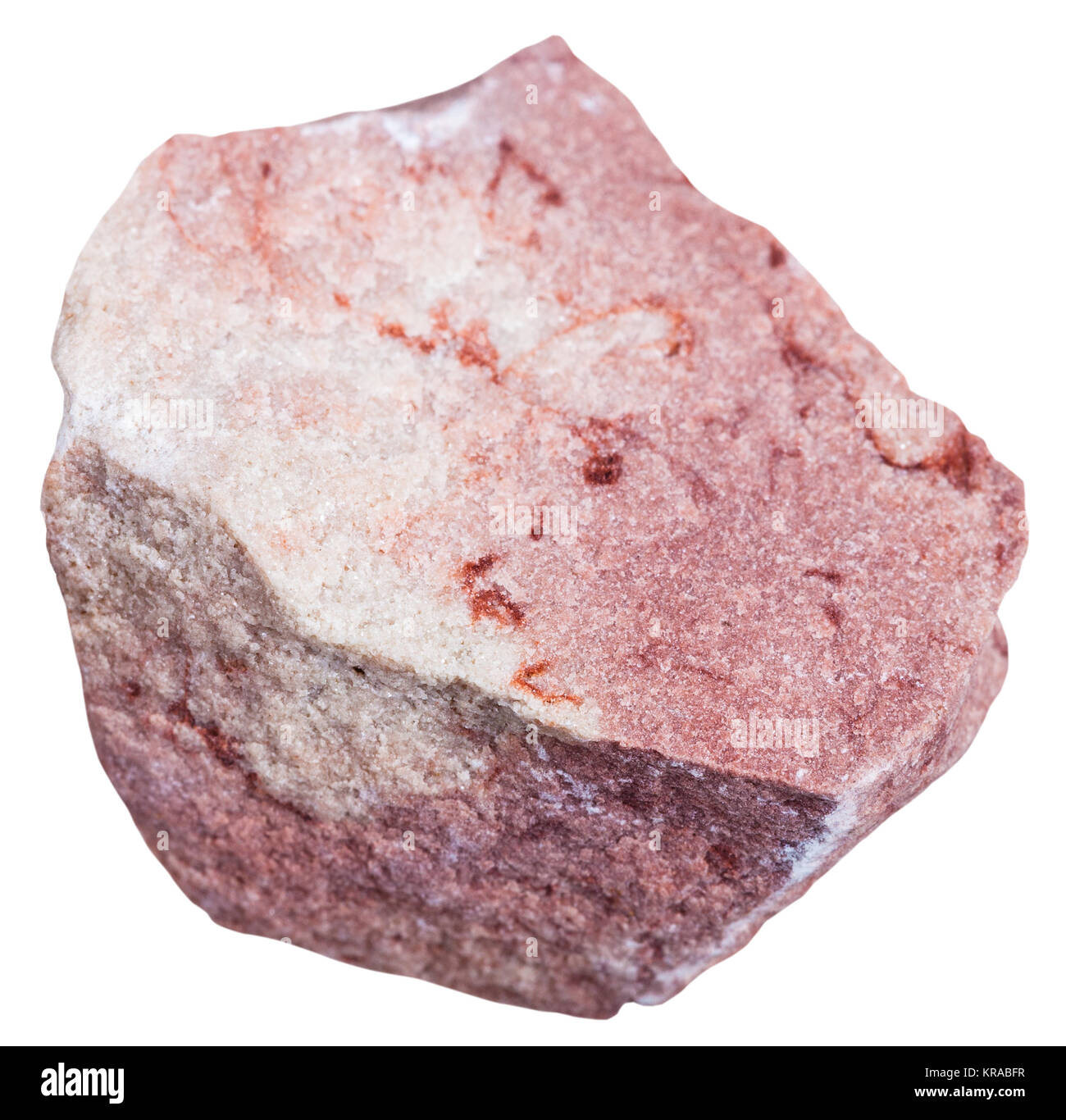 pink Sandstone stone isolated on white Stock Photo - Alamy