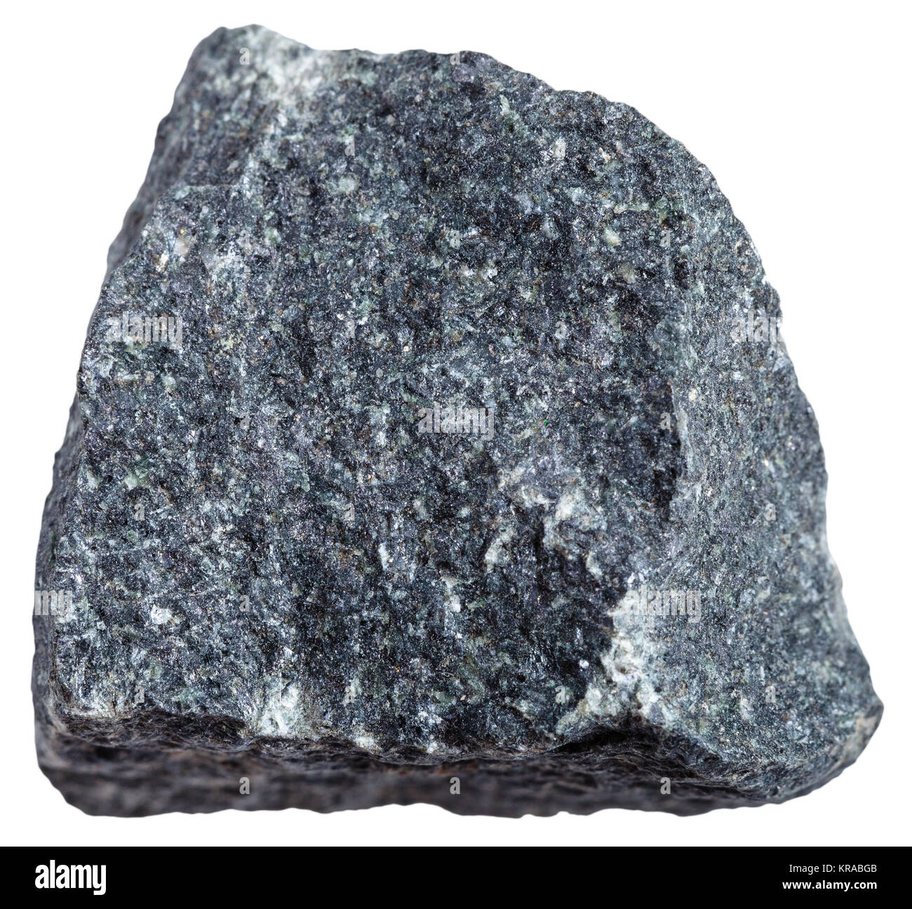 Gabbro stone isolated on white background Stock Photo - Alamy