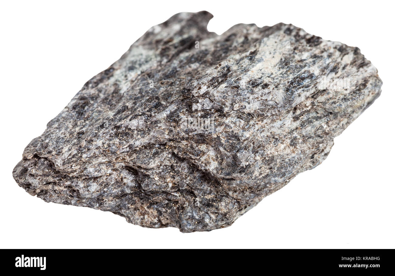 quartz biotite schist stone isolated on white Stock Photo - Alamy