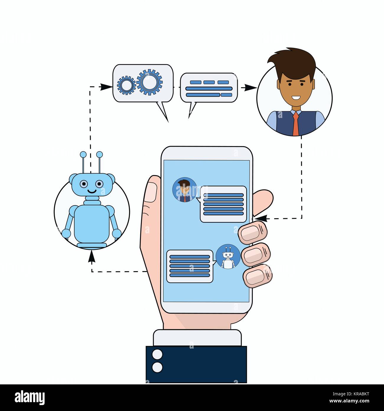 Communicating using wireless technology Stock Vector Images - Alamy