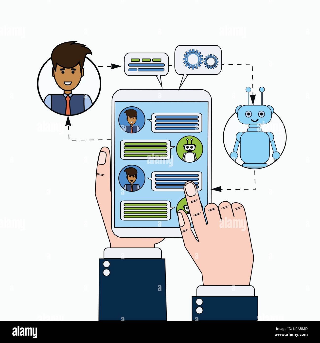 Business communication digital device Stock Vector Images - Alamy