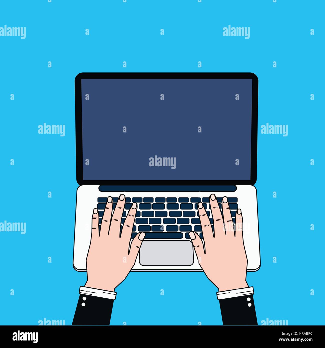 Human hand typing Stock Vector Images - Alamy