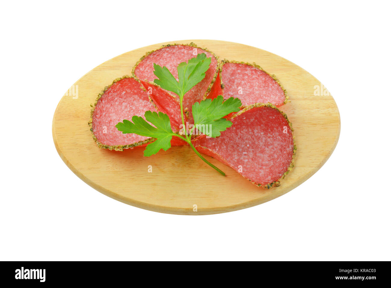 pepper coated salami Stock Photo - Alamy