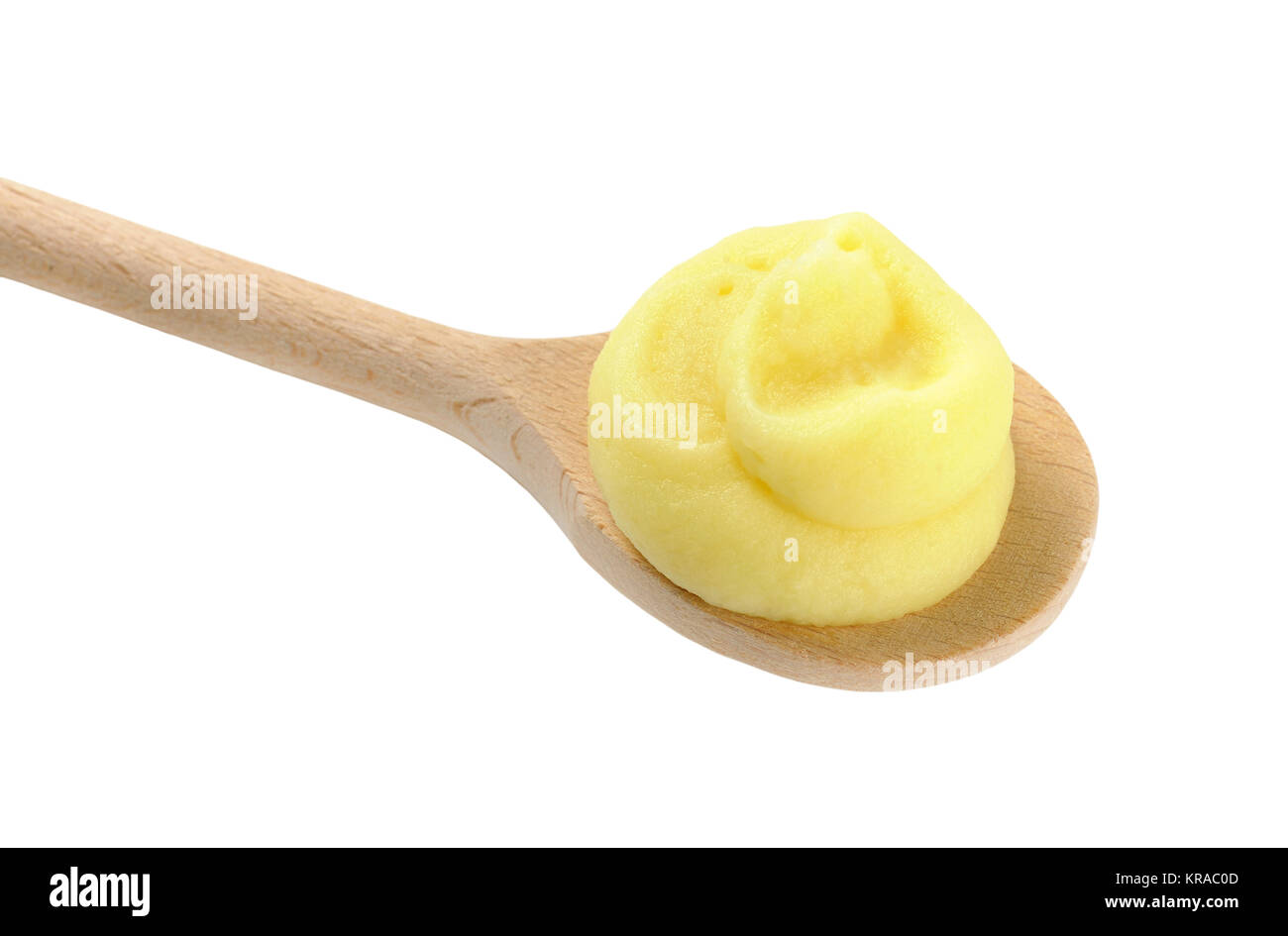 mashed potatoes on wooden spoon Stock Photo - Alamy
