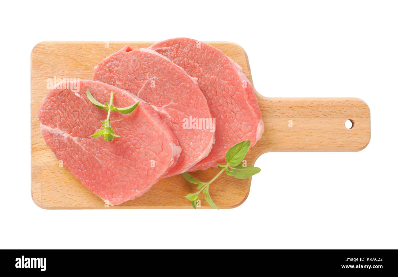 raw pork loin chops Stock Photo - Alamy