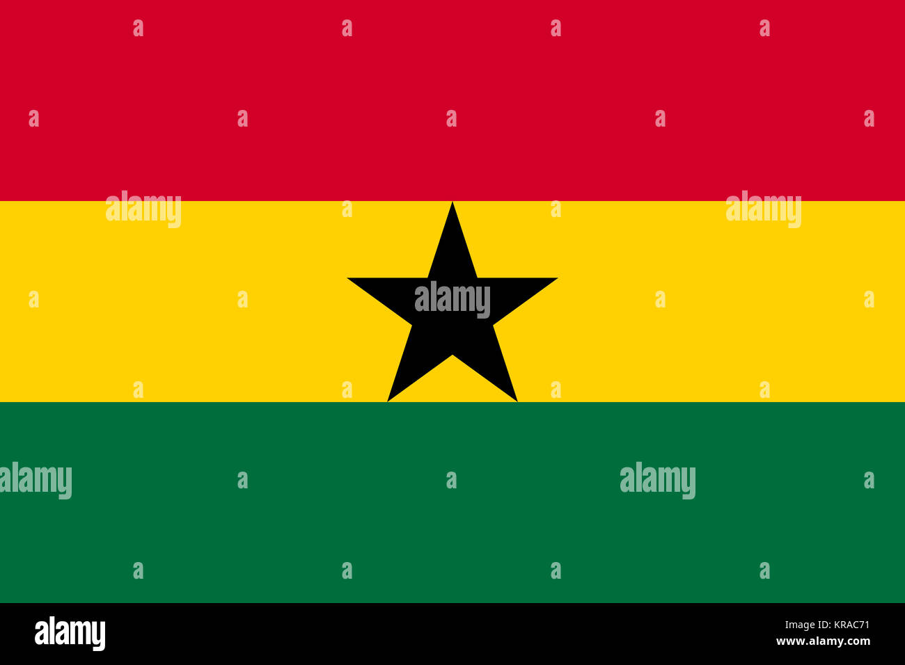 Flag of Ghana in correct proportions and colors Stock Photo - Alamy