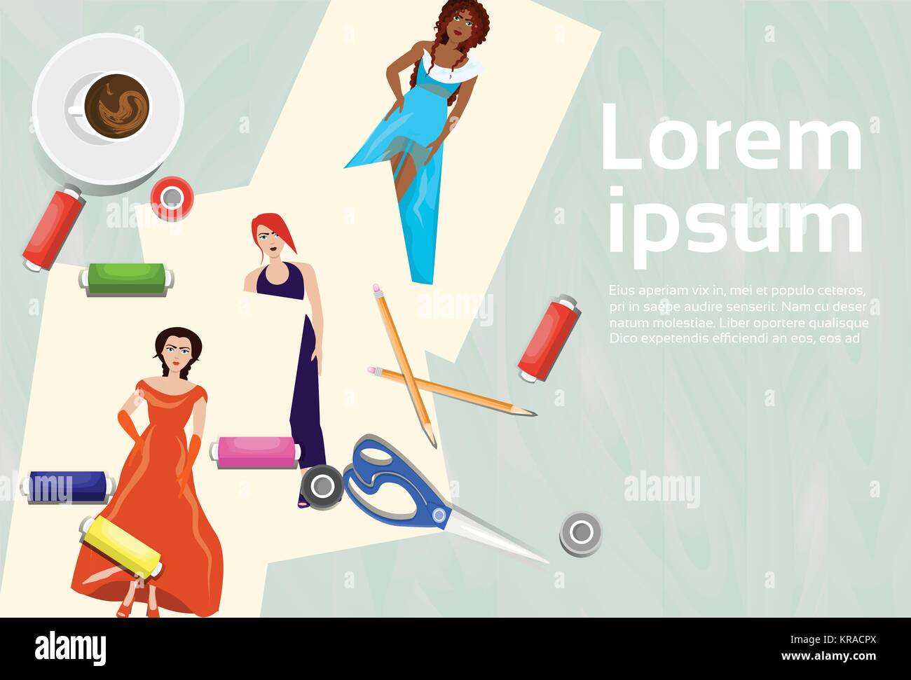 Tailor workplace Stock Vector Images - Alamy