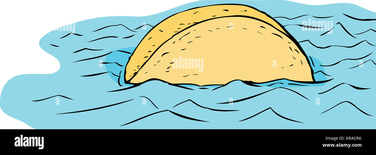 Floating Taco in Blue Water Stock Photo - Alamy