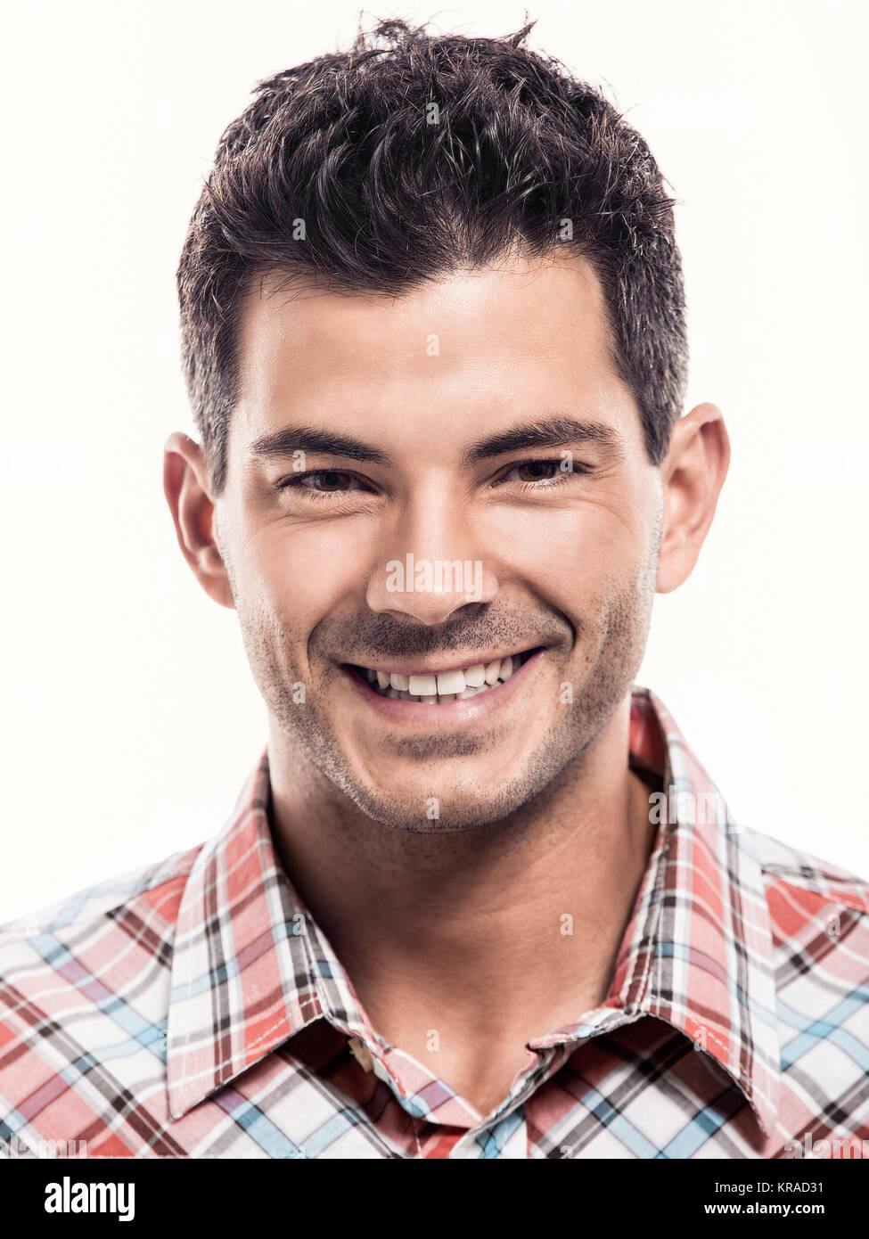 handsome man smiling Stock Photo - Alamy