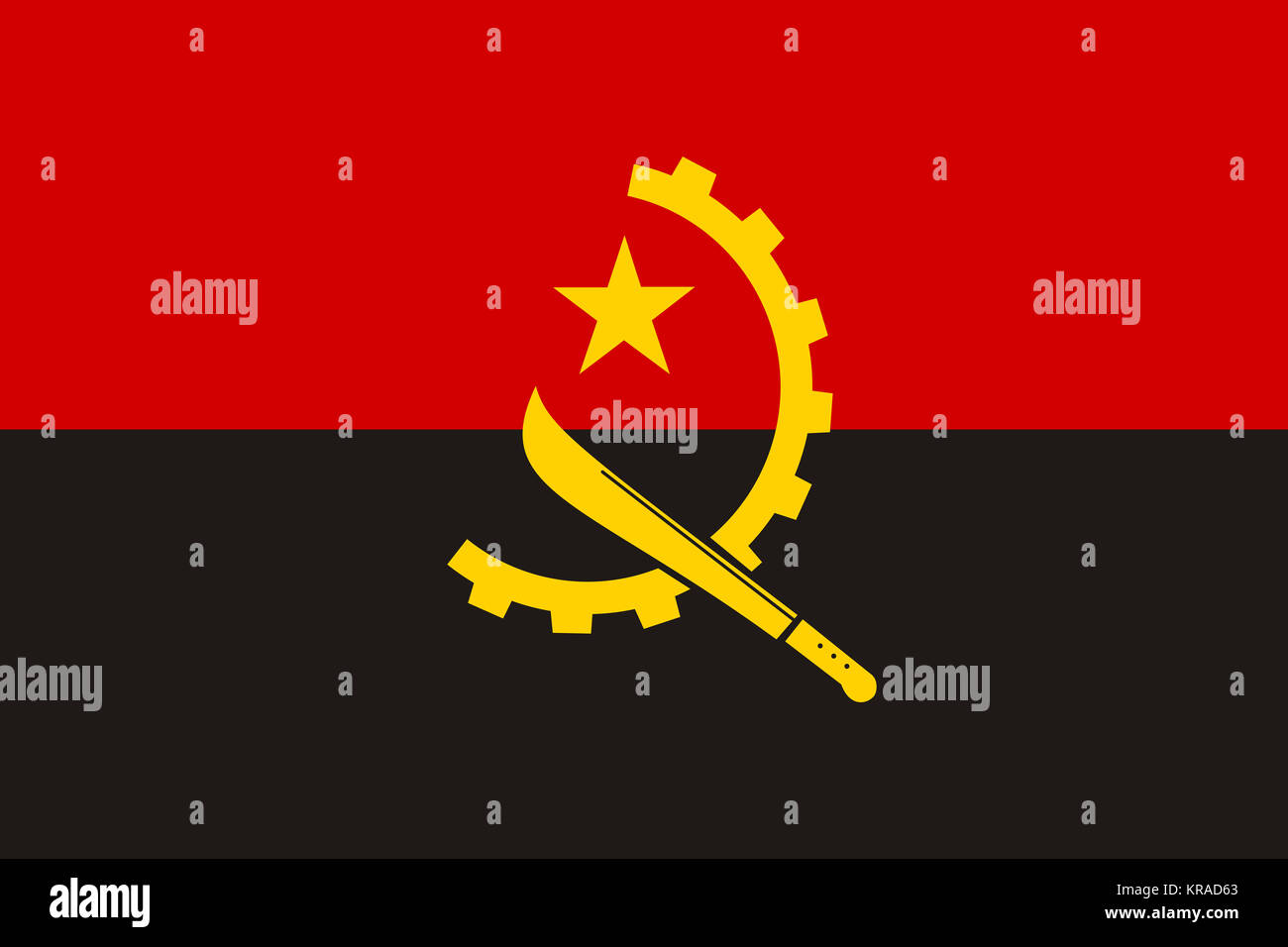 Flag of Angola in correct proportions and colors Stock Photo - Alamy