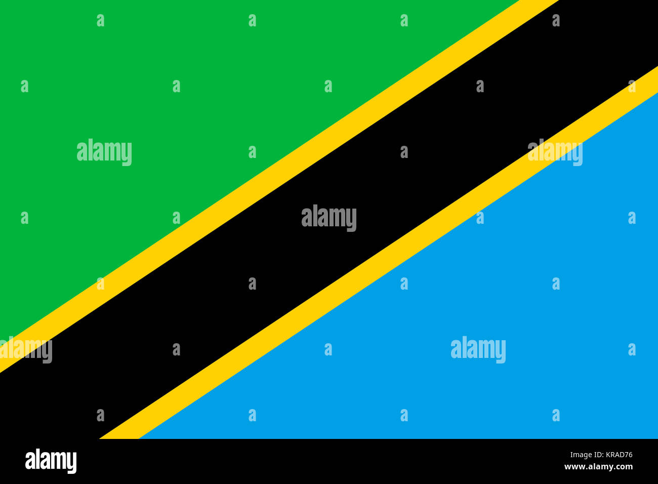 Flag of Tanzania in correct proportions and colors Stock Photo - Alamy
