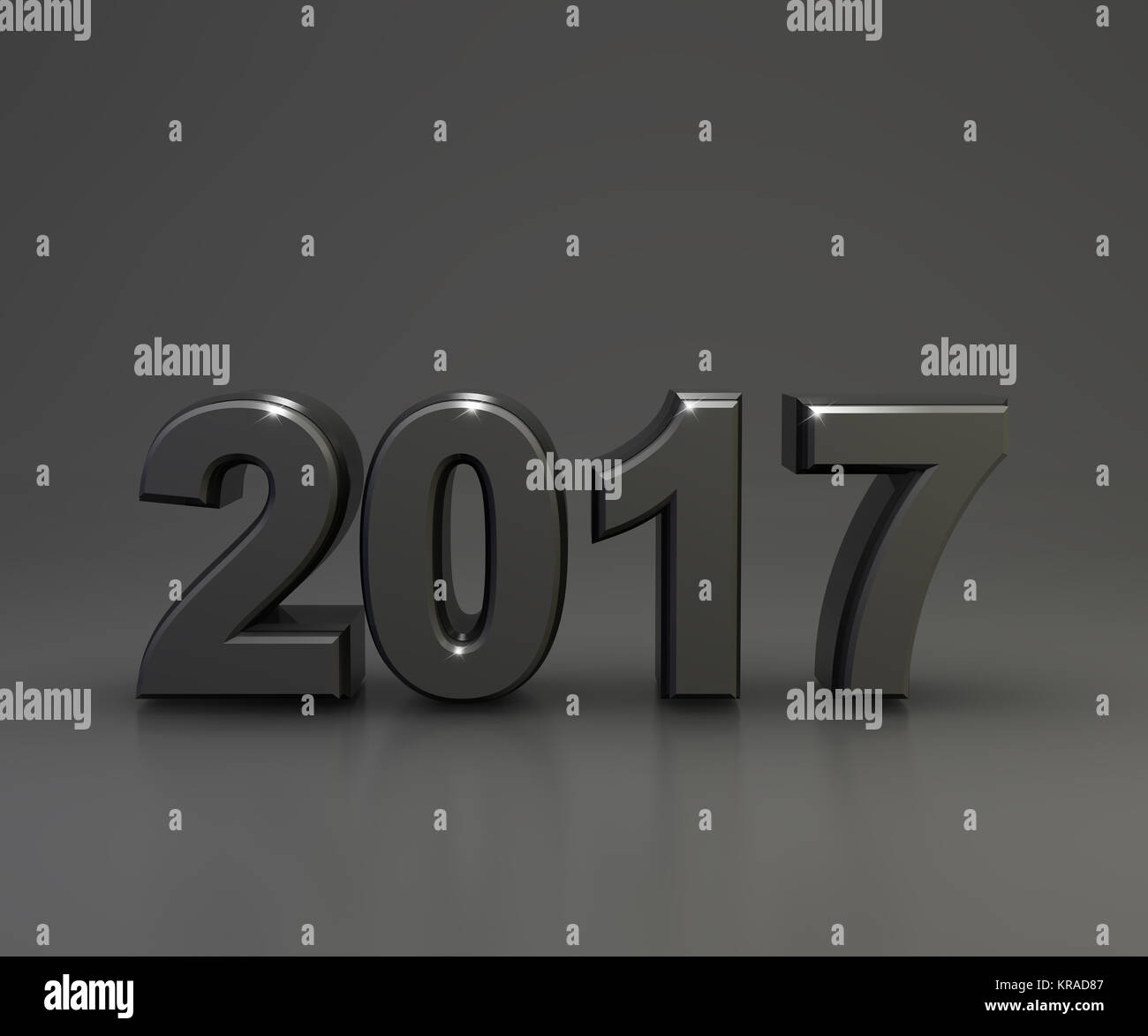 Steel number 2017, 3d rendering Stock Photo - Alamy