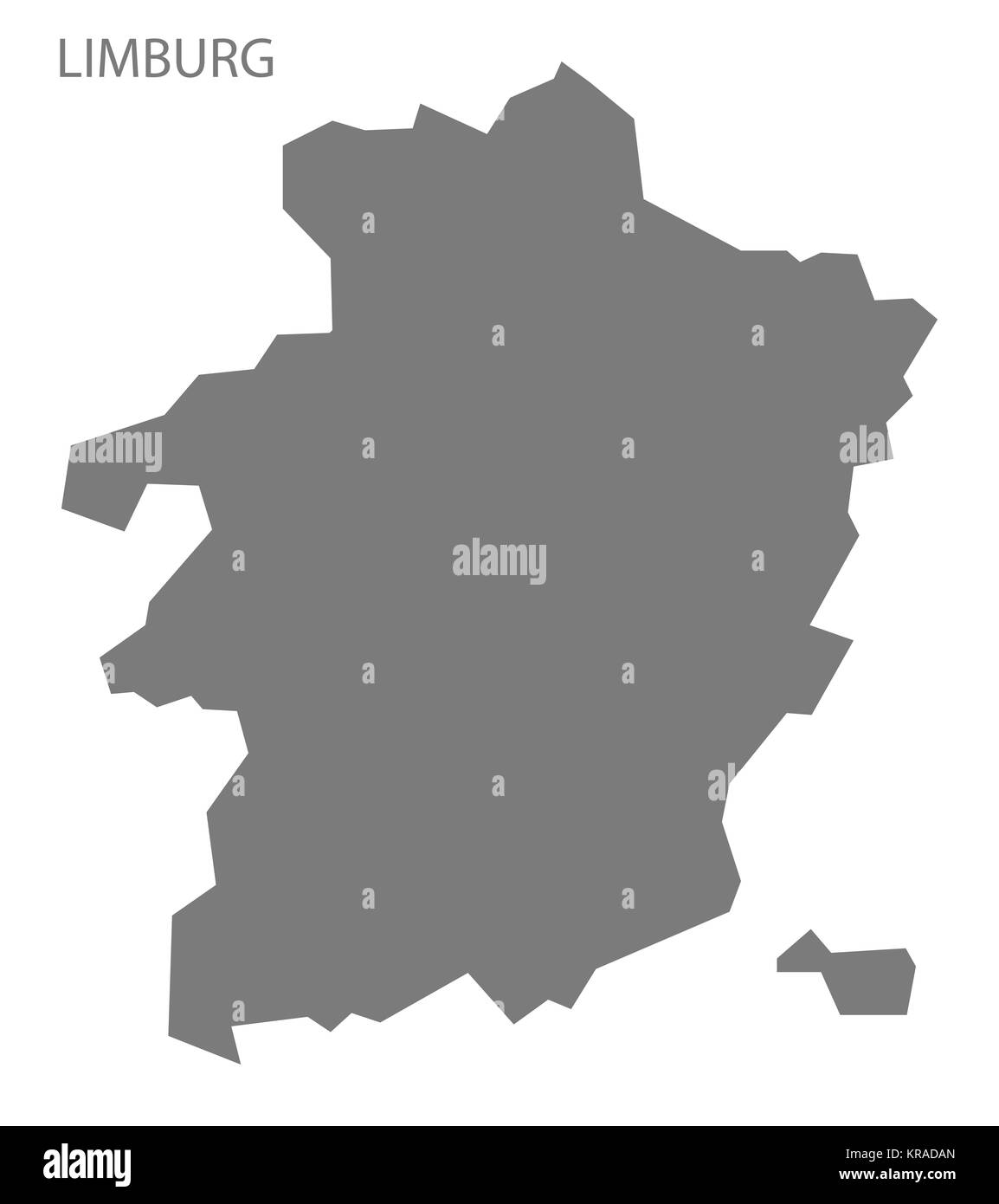 Limburg Belgium Map grey Stock Photo - Alamy