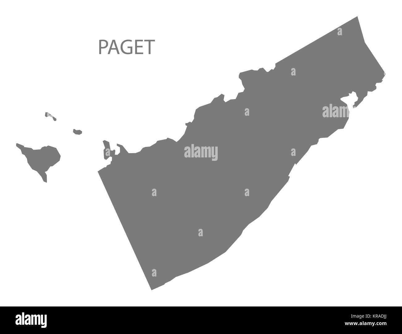 Paget Bermuda Map grey Stock Photo - Alamy
