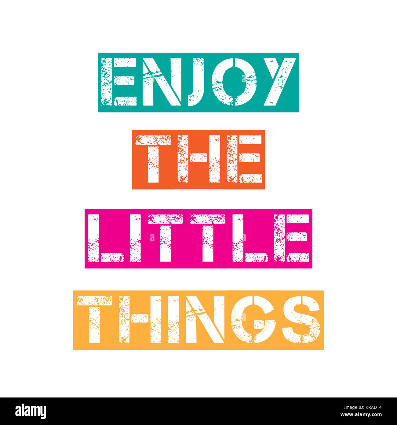 Inspirational quote text enjoy Cut Out Stock Images & Pictures - Alamy