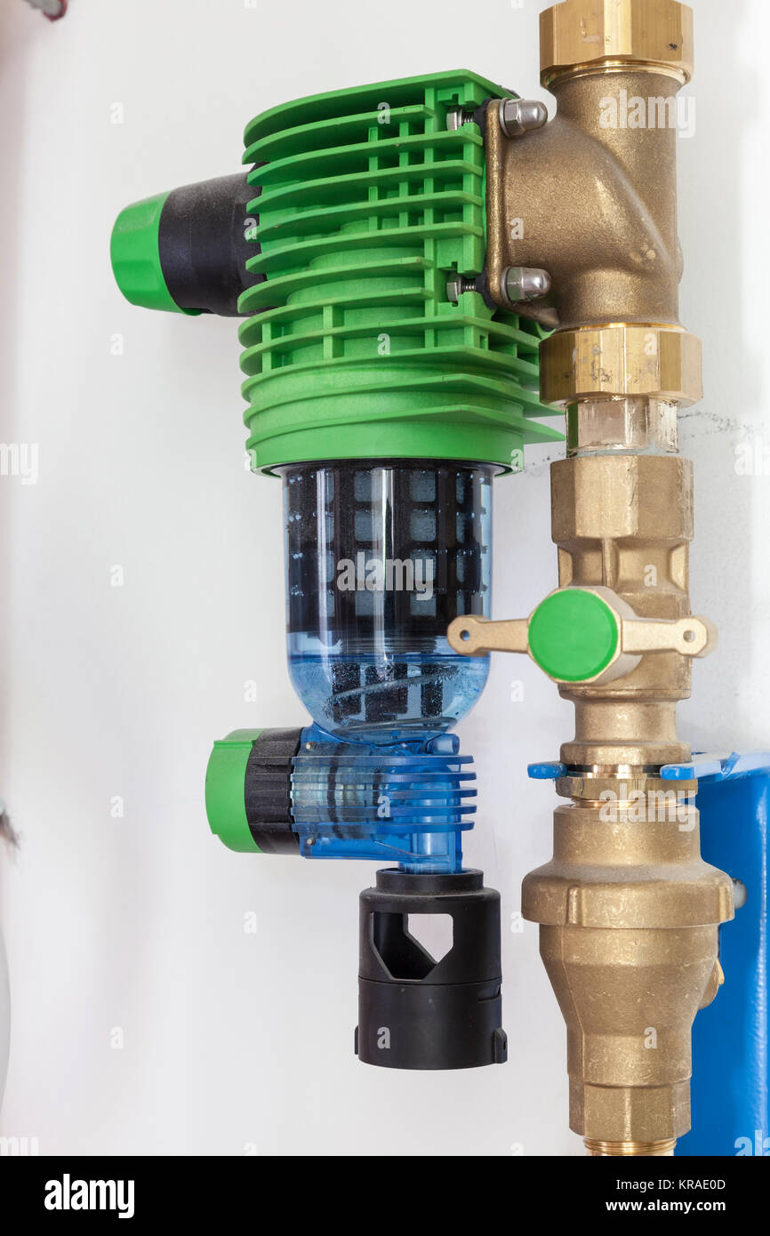 Modern water filter system in a residential house Stock Photo - Alamy