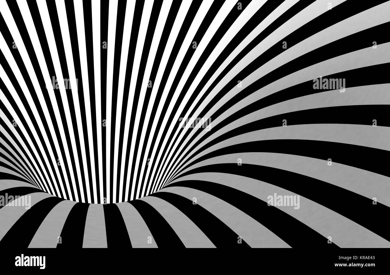 Abstract black and white tunnel Stock Photo - Alamy