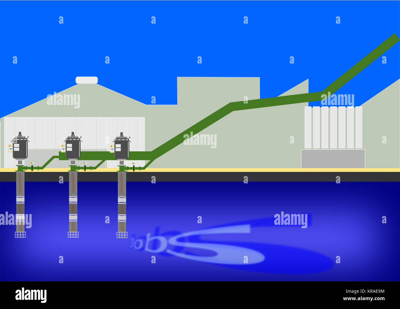 Industrial water abstract concept illustration Stock Photo - Alamy