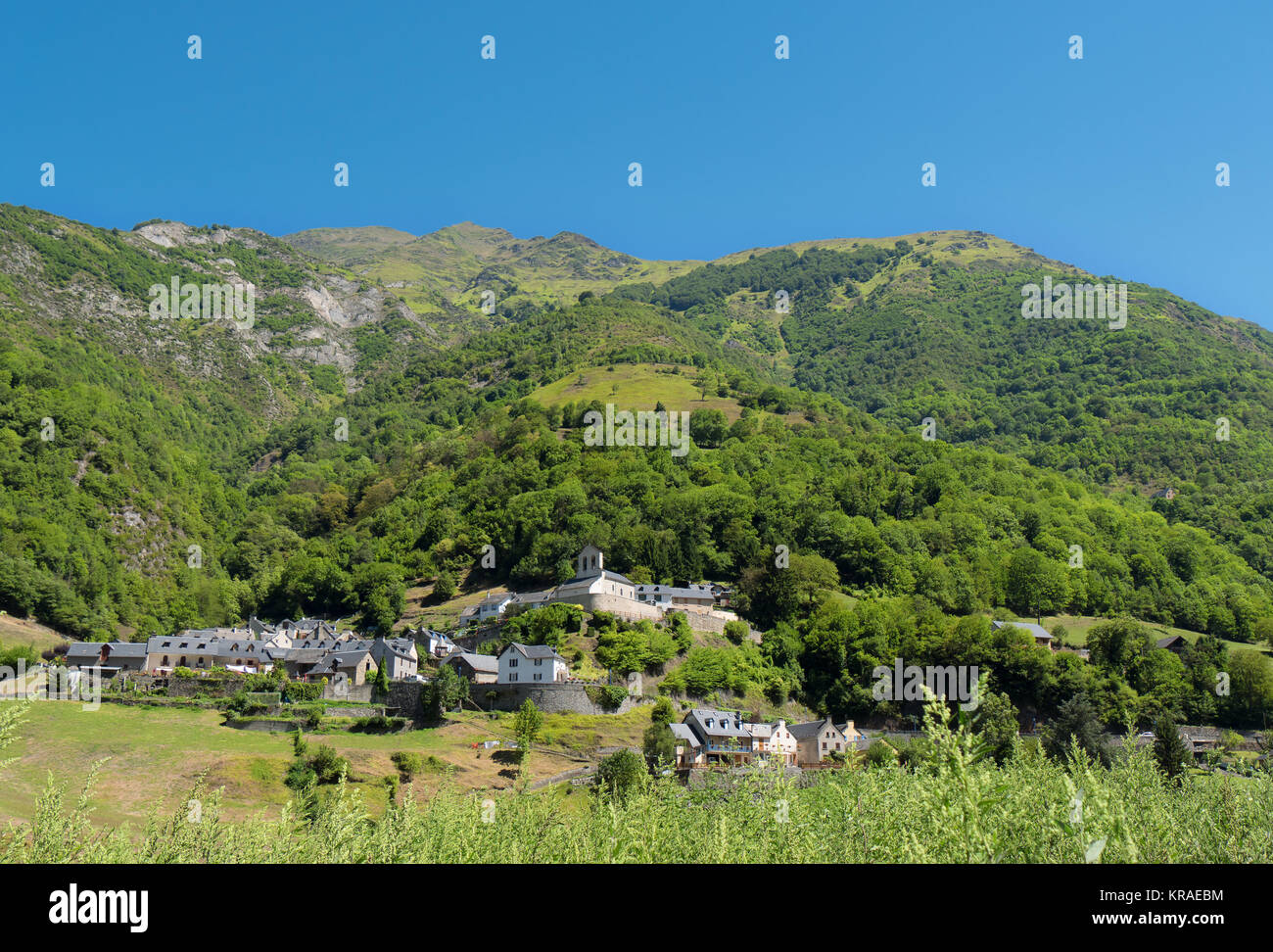 mountain village, Pyrenees France Stock Photo - Alamy