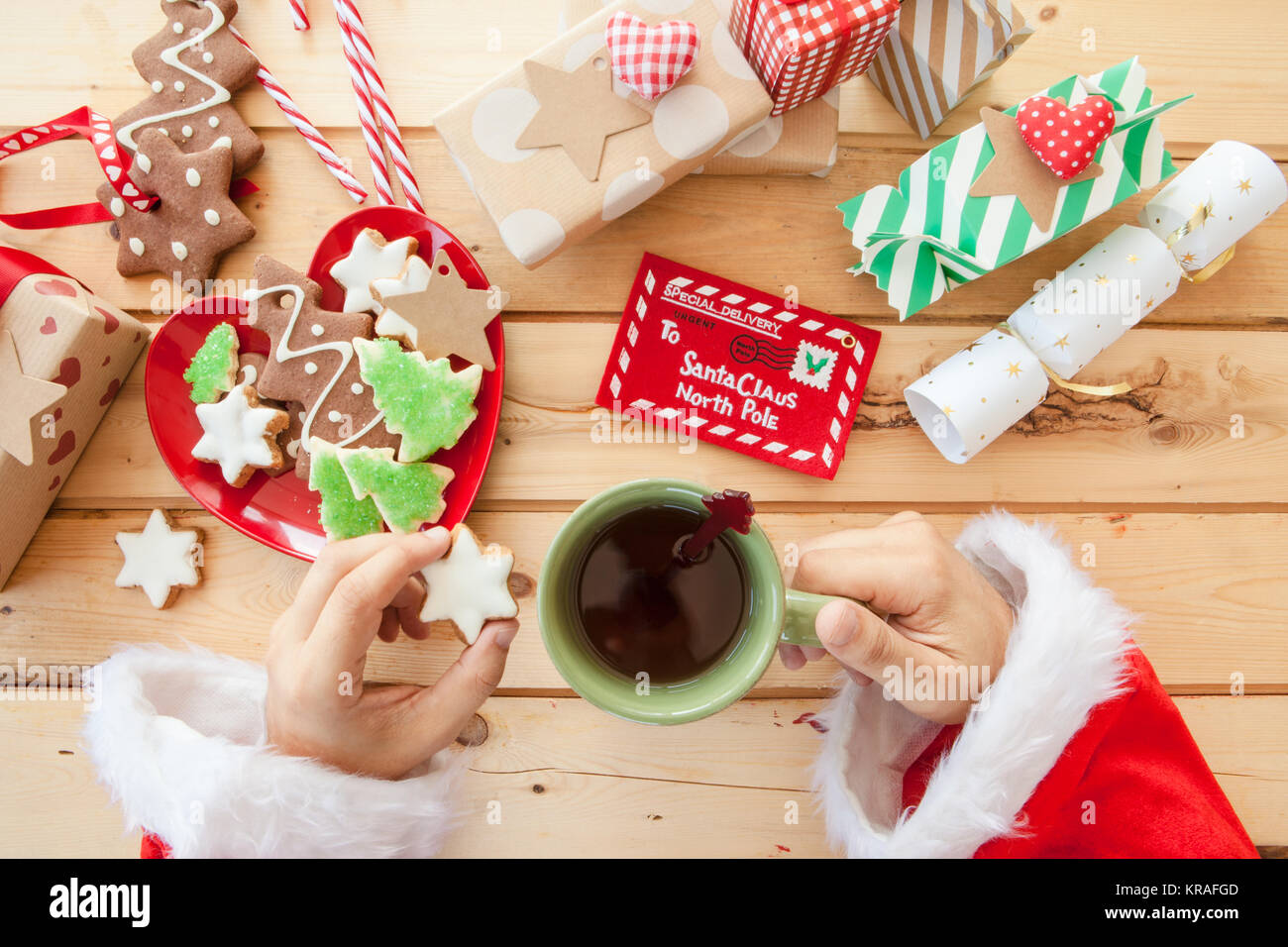 santa takes a break Stock Photo - Alamy