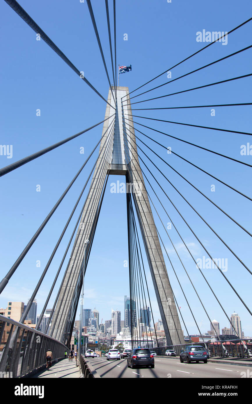 Crossing The Bridge Stock Photo - Alamy