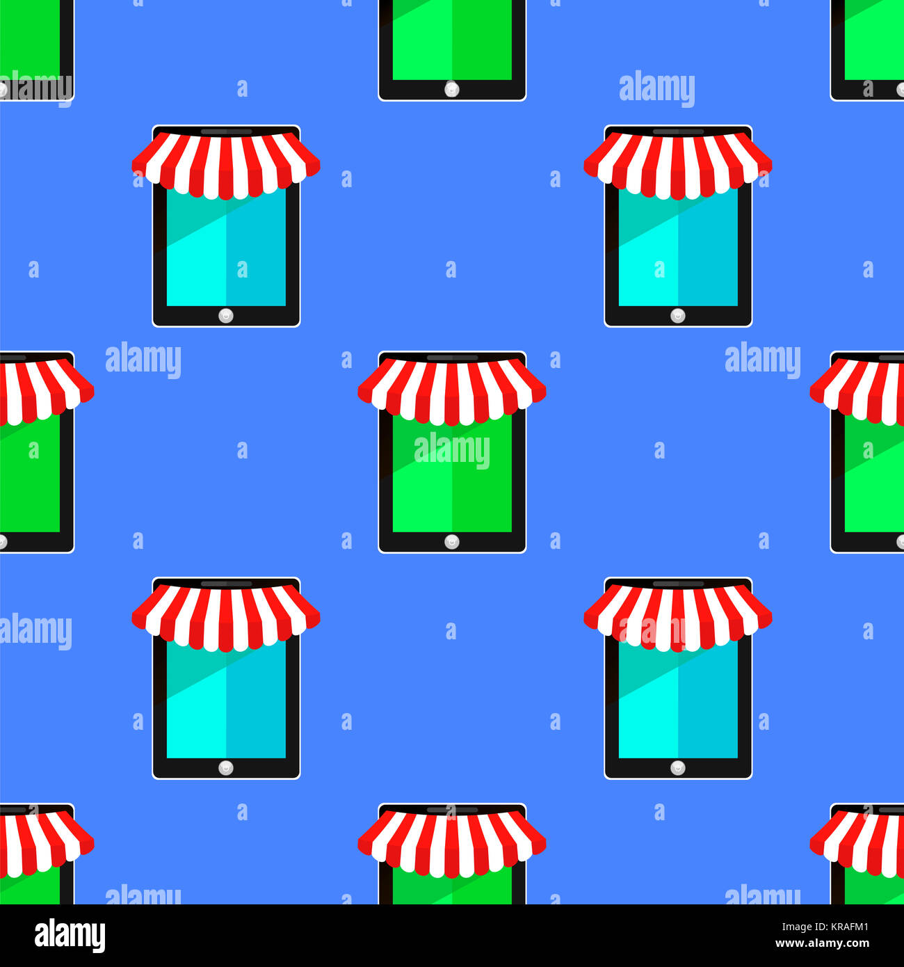 Mobile Store Seamless Pattern Stock Photo - Alamy