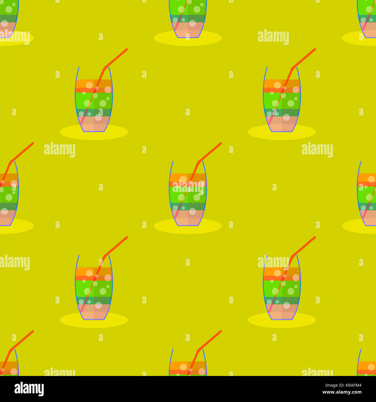 Cocktail Seamless Pattern. Beverage Background Stock Photo - Alamy