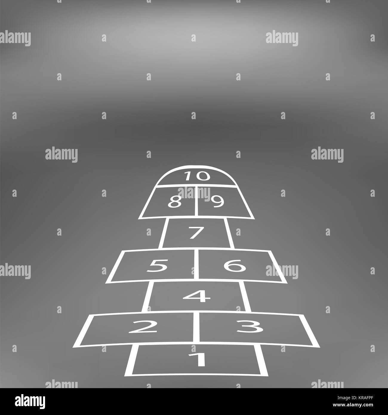Hopscotch Game Isolated Stock Photo - Alamy