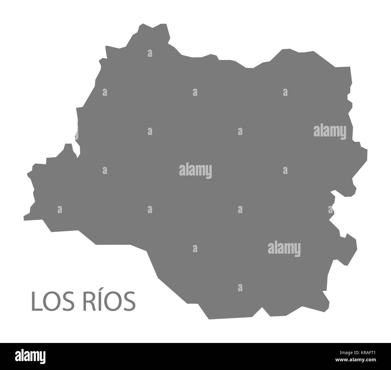 Los Rios Chile Map in grey Stock Photo - Alamy