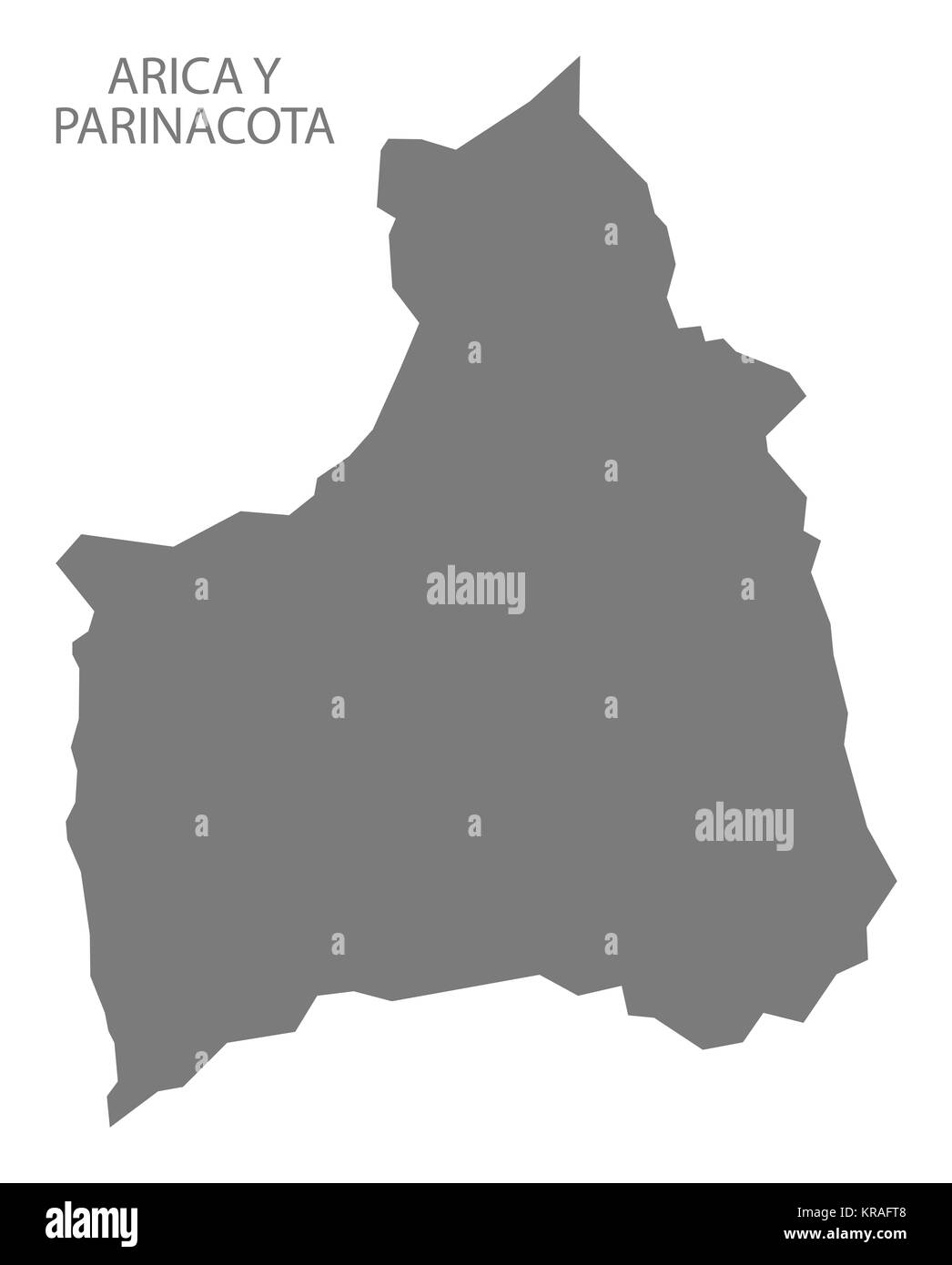 Arica Y Parinacota Chile Map in grey Stock Photo - Alamy