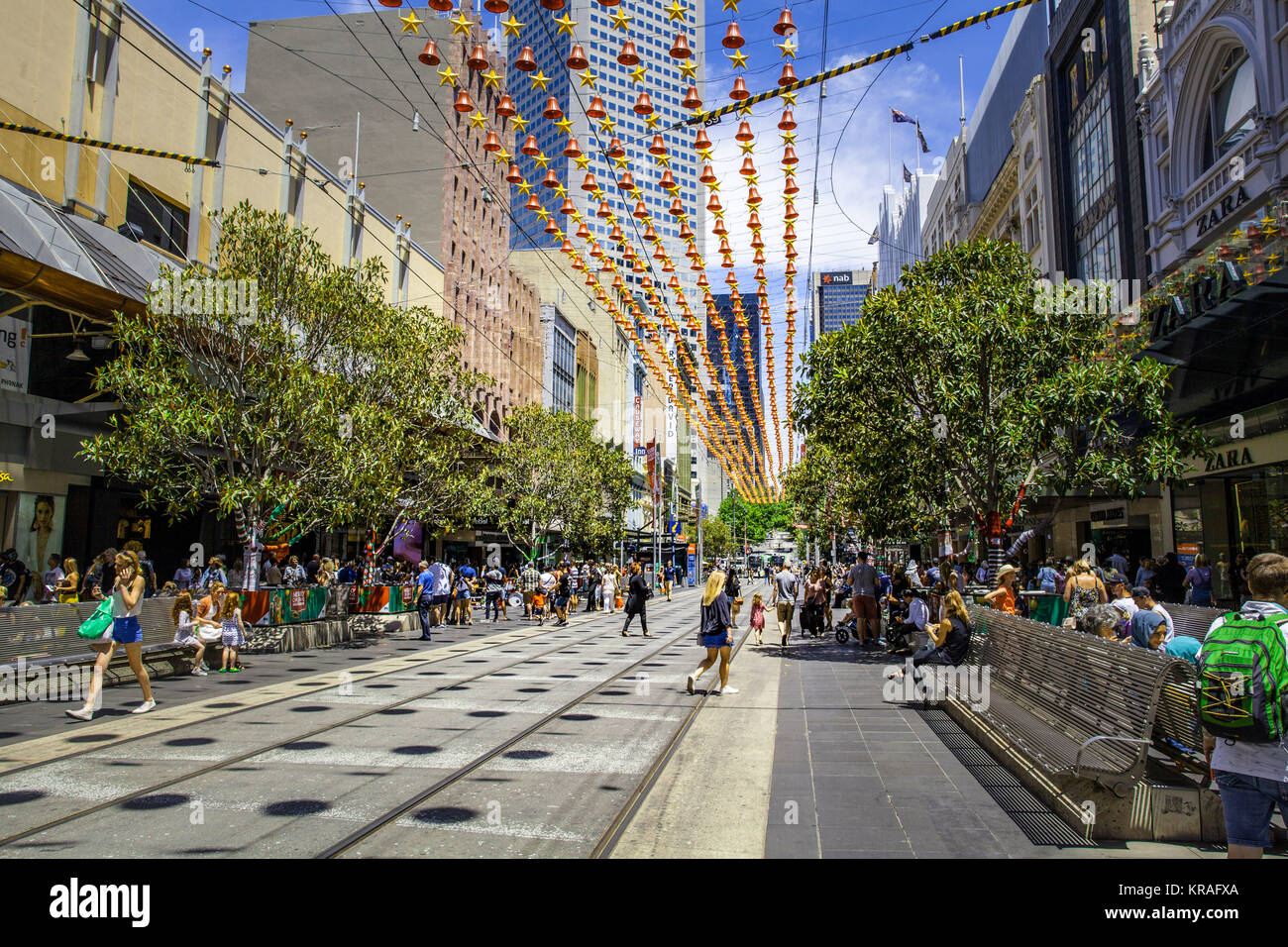 Bourke street melbourne hi-res stock photography and images - Alamy