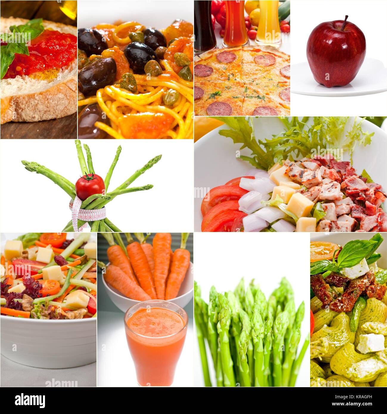 healthy Vegetarian vegan food collage Stock Photo - Alamy