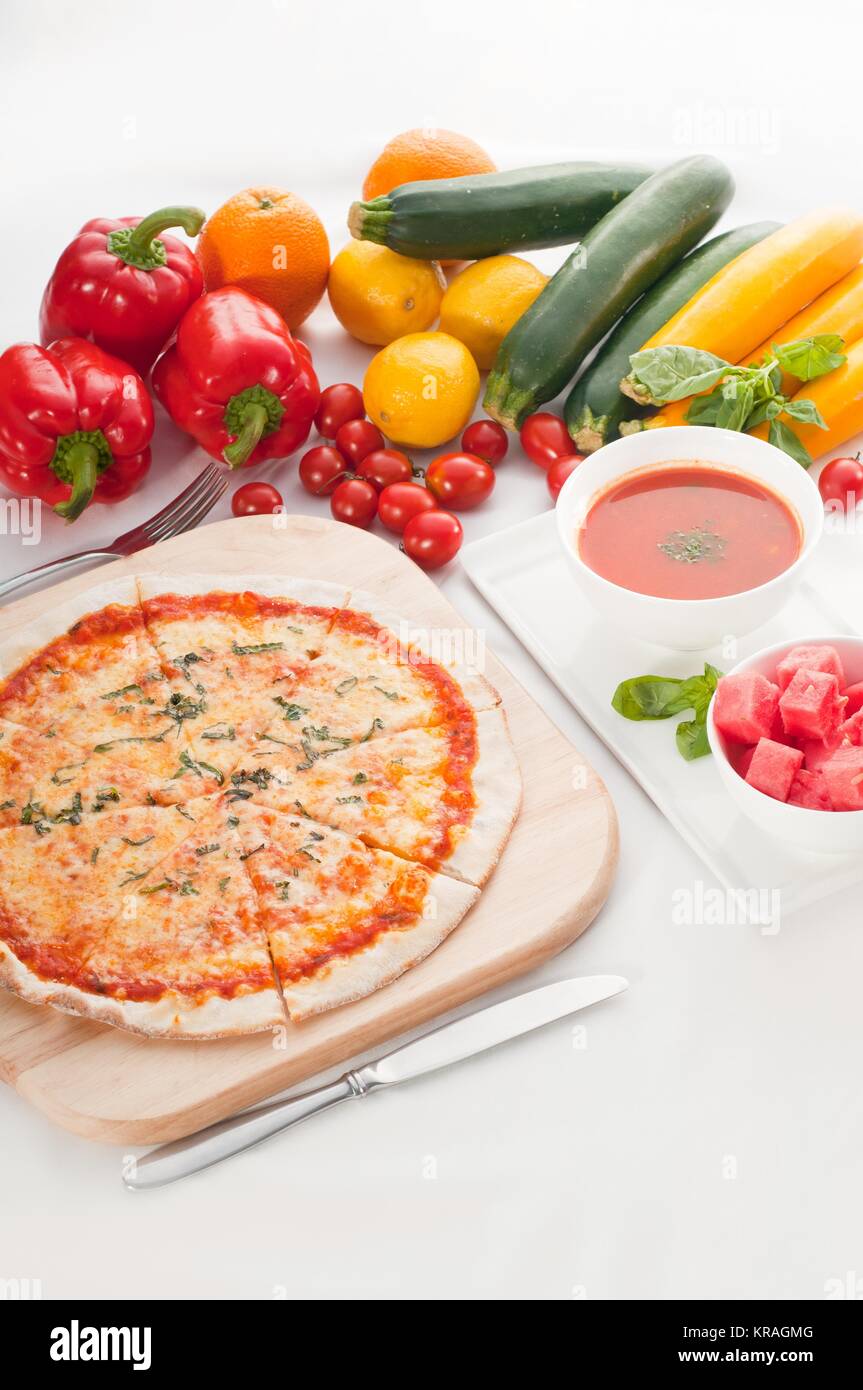 italian original thin crust pizza Stock Photo - Alamy