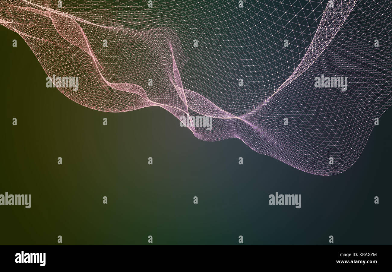 Abstract polygonal space low poly dark background, 3d rendering Stock ...