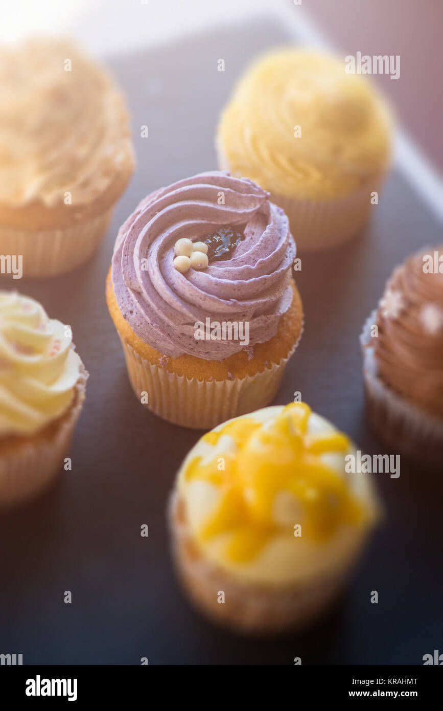 Cupcakes desert cream Stock Photo - Alamy