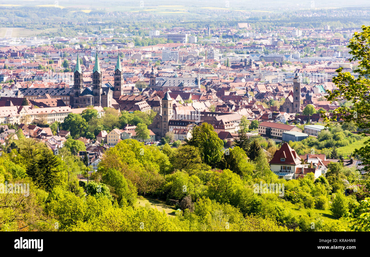 Aerial view over the city of Bamberg Stock Photo - Alamy