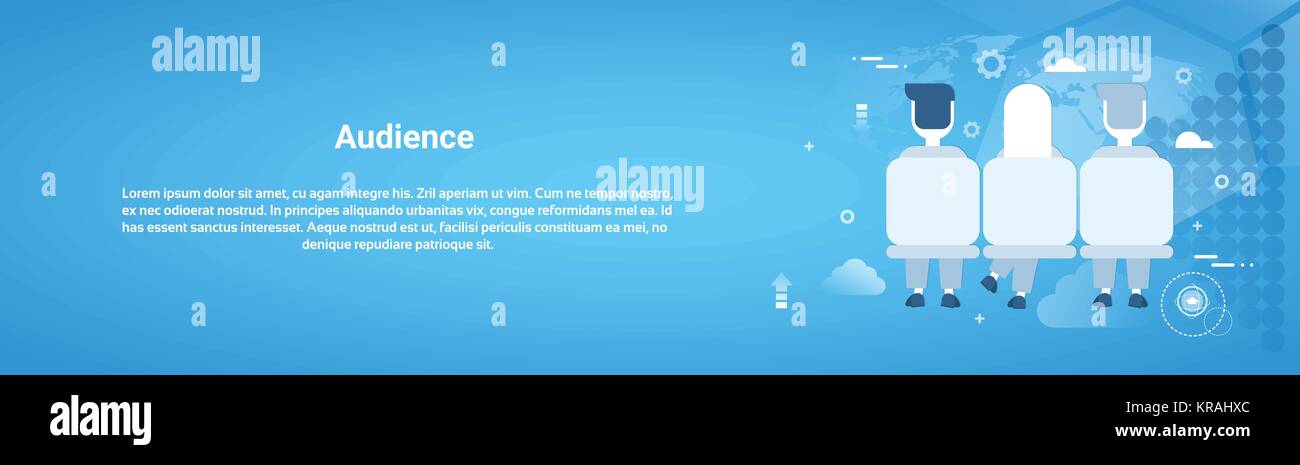 Audience Business Concept Web Horizontal Banner With Copy Space Stock ...