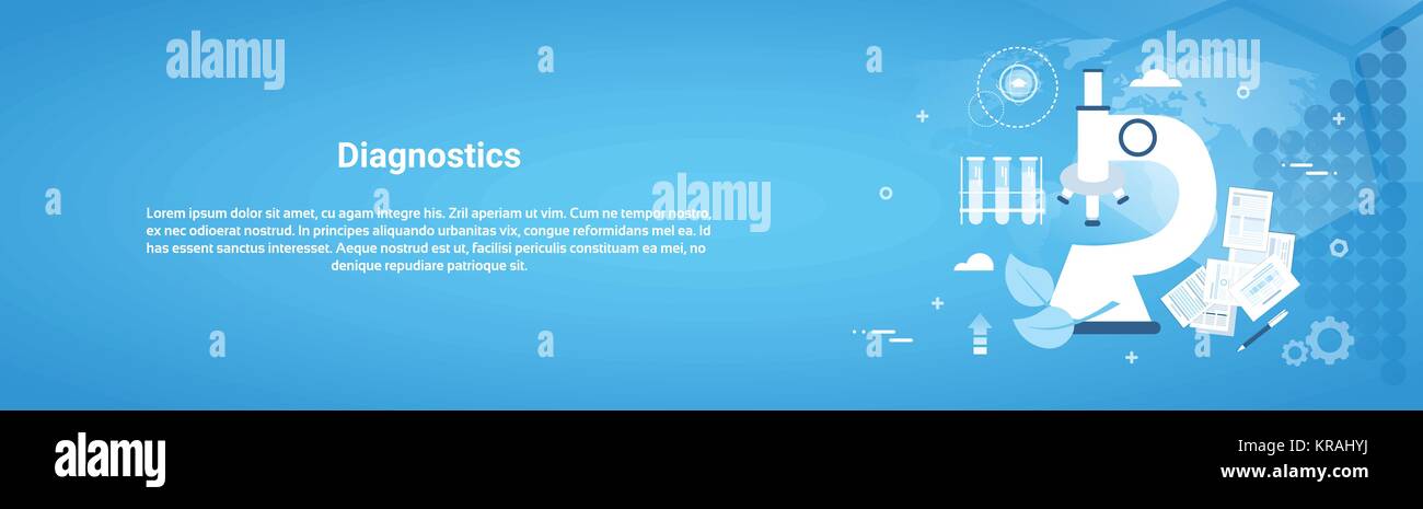 Diagnostics Medical Treatment Web Horizontal Banner With Copy Space ...