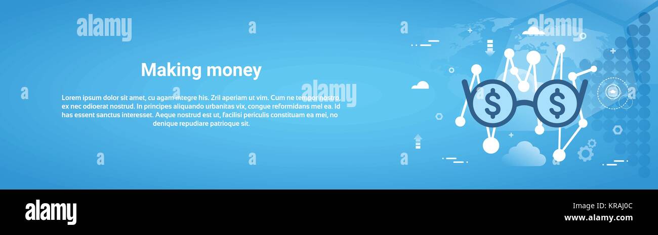 Making Money Business Concept Horizontal Web Banner With Copy Space ...