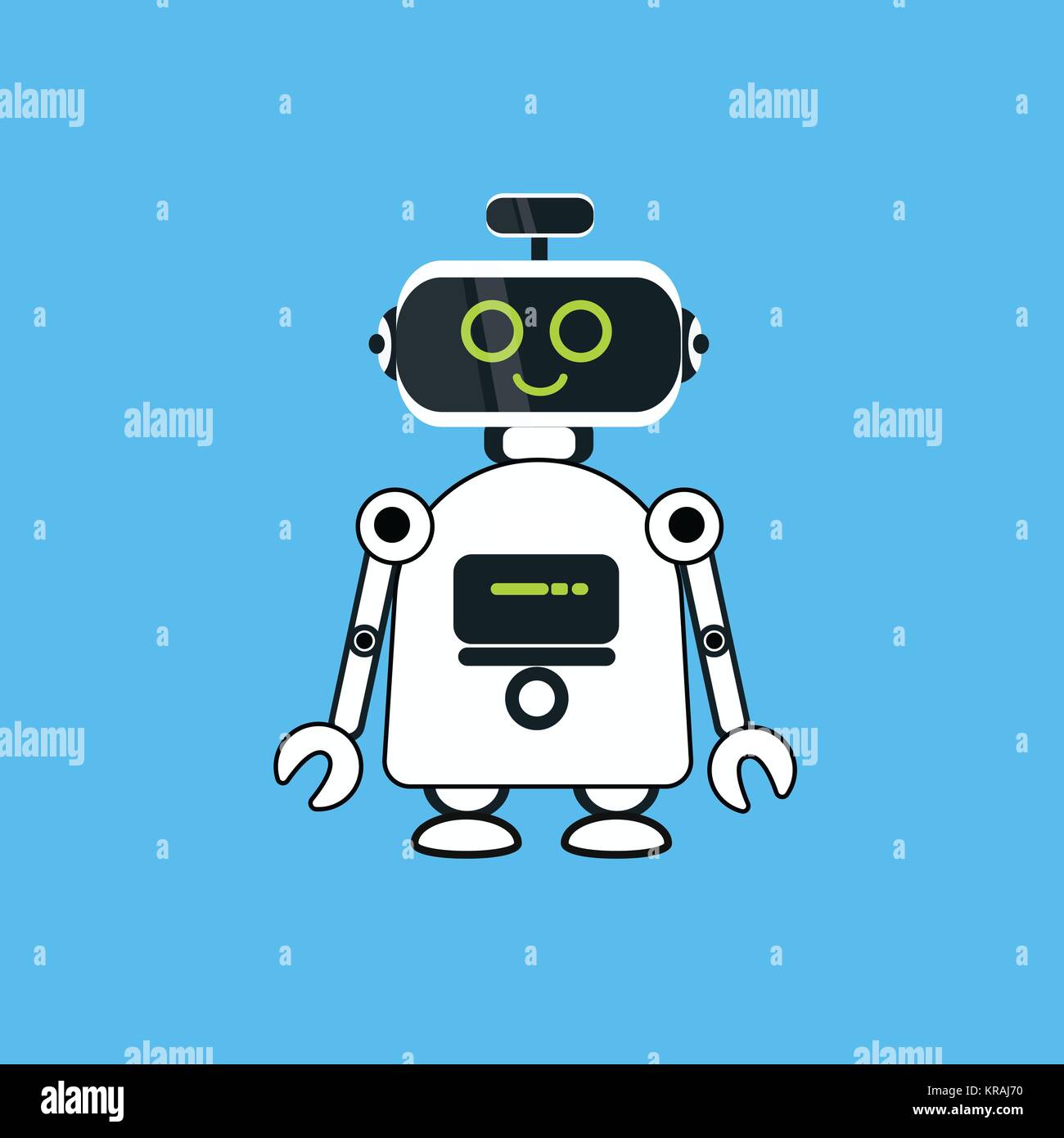 Robot Cartoon Robotic Character Realistic Icon Stock Vector Image & Art ...