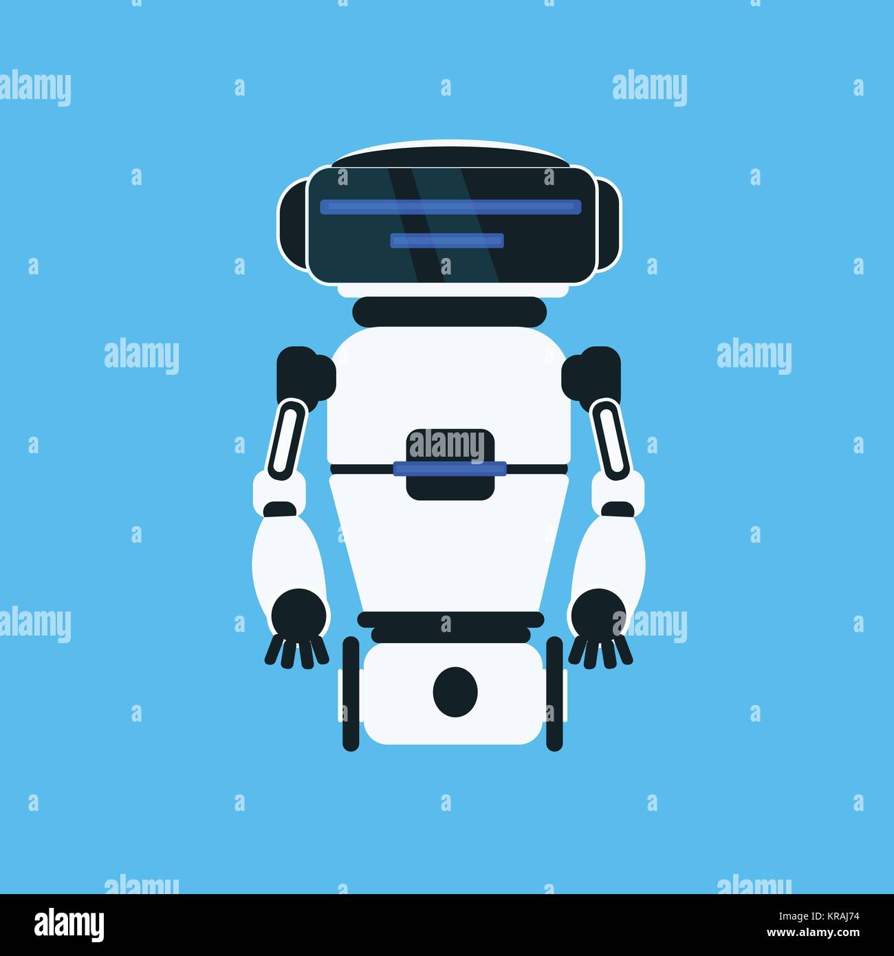 Robot Cartoon Robotic Character Realistic Icon Stock Vector Image & Art ...