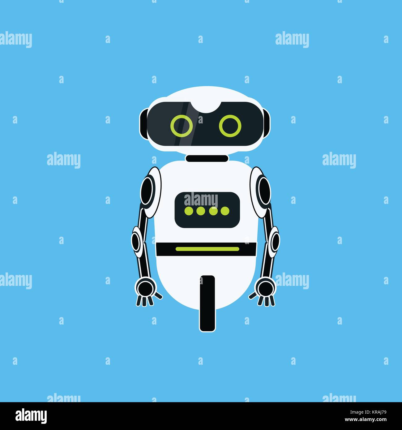 Robot Cartoon Robotic Character Realistic Icon Stock Vector Image & Art ...