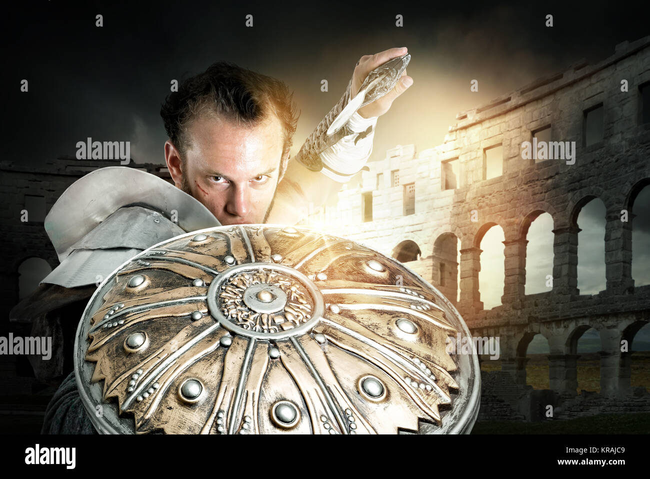 Gladiator in the arena Stock Photo - Alamy